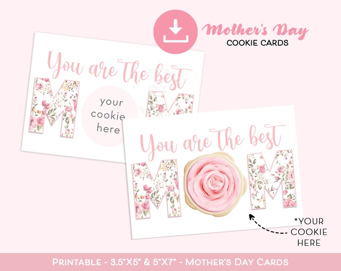 Printable Mothers Day Gift Tag, Happy Mother's Day Plant Succulent ...