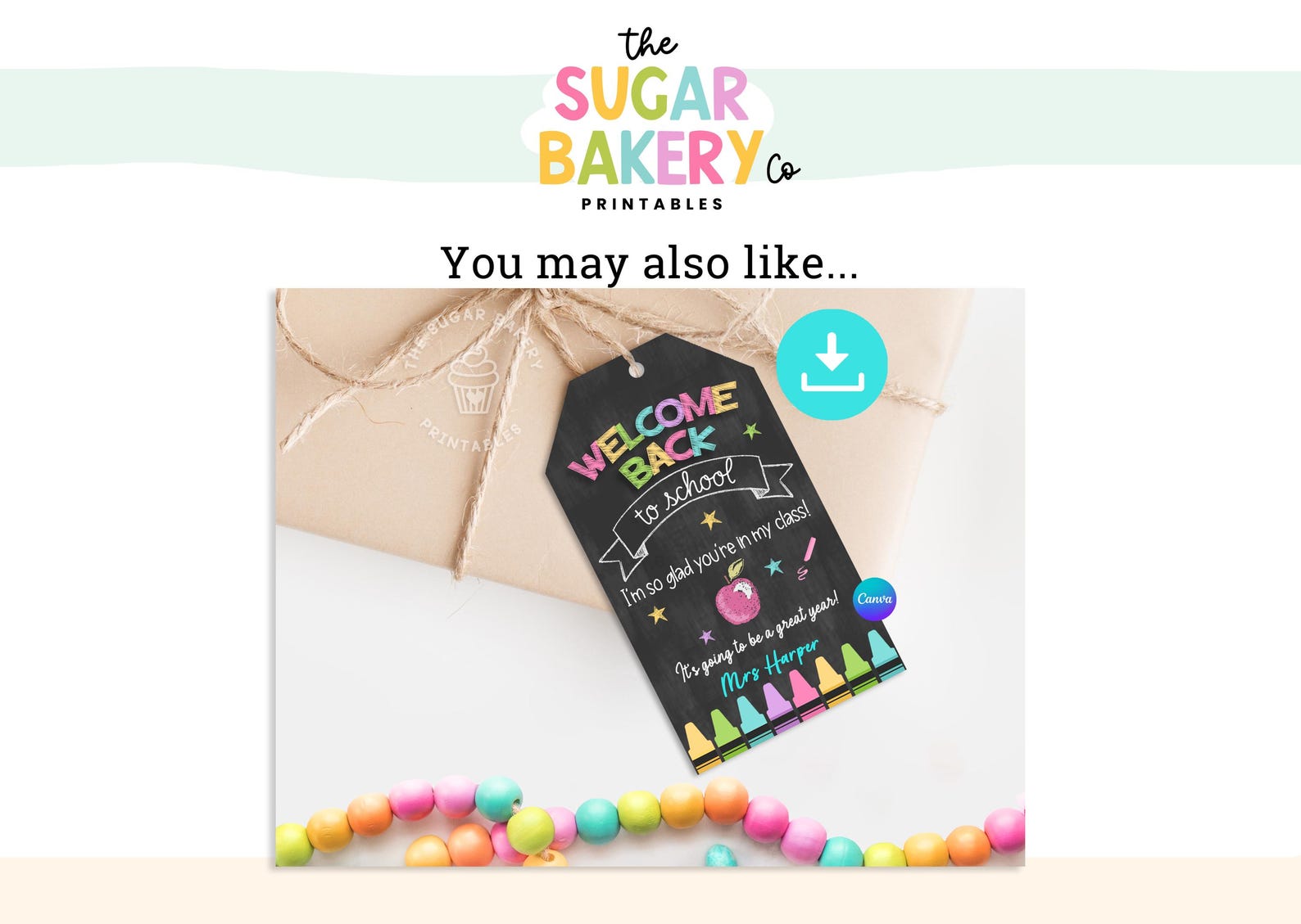 First Day of School Teacher Gift Tag From Student, EDITABLE Teacher ...