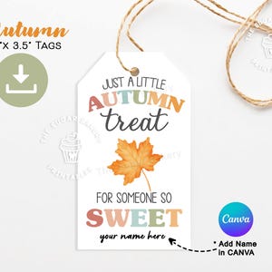 Autumn Fall Gift Tag Printable A Little Treat for Someone Sweet Fall ...