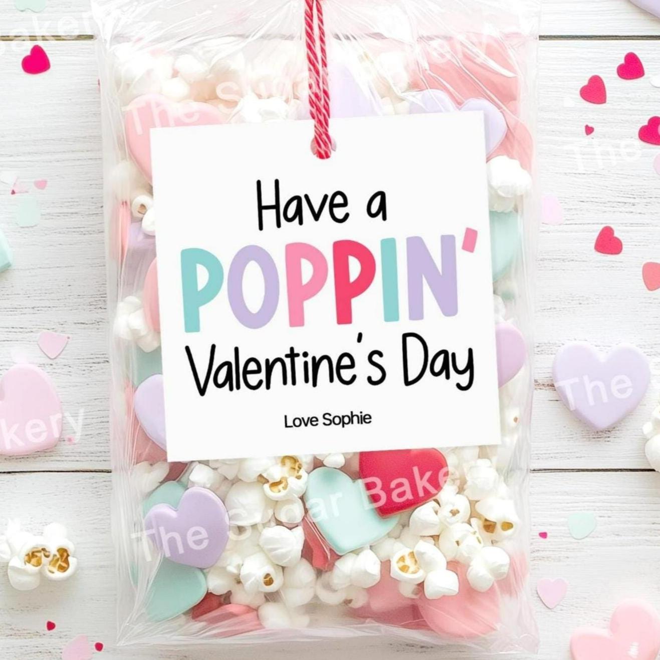 Have a POPPIN’ Valentine’s Day Popcorn Printable Tag, Cute Popcorn ...