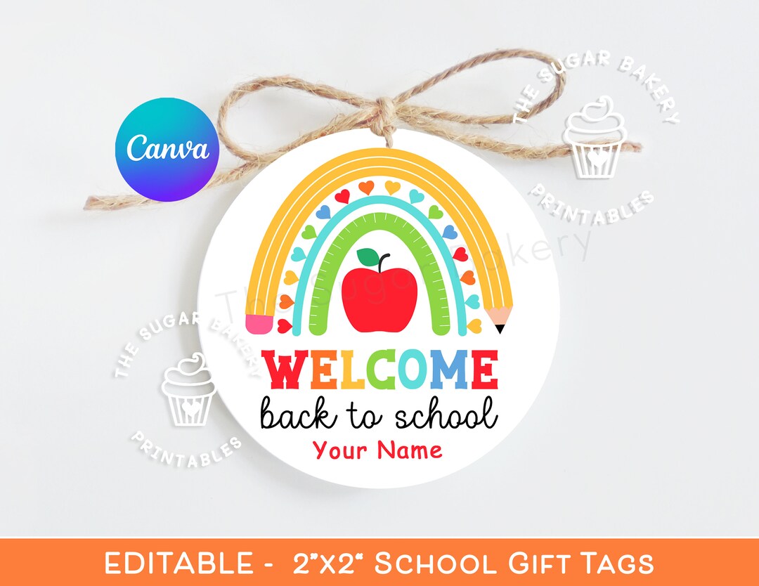 Welcome Back to School Tags, First Day of School Gift TAG, 1st Day of ...