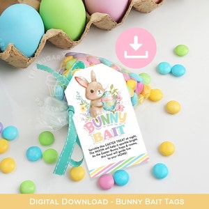 Bunny Bait Tag, Easter BUNNY BAIT TAG, Bunny Bait Printable, Easter ...