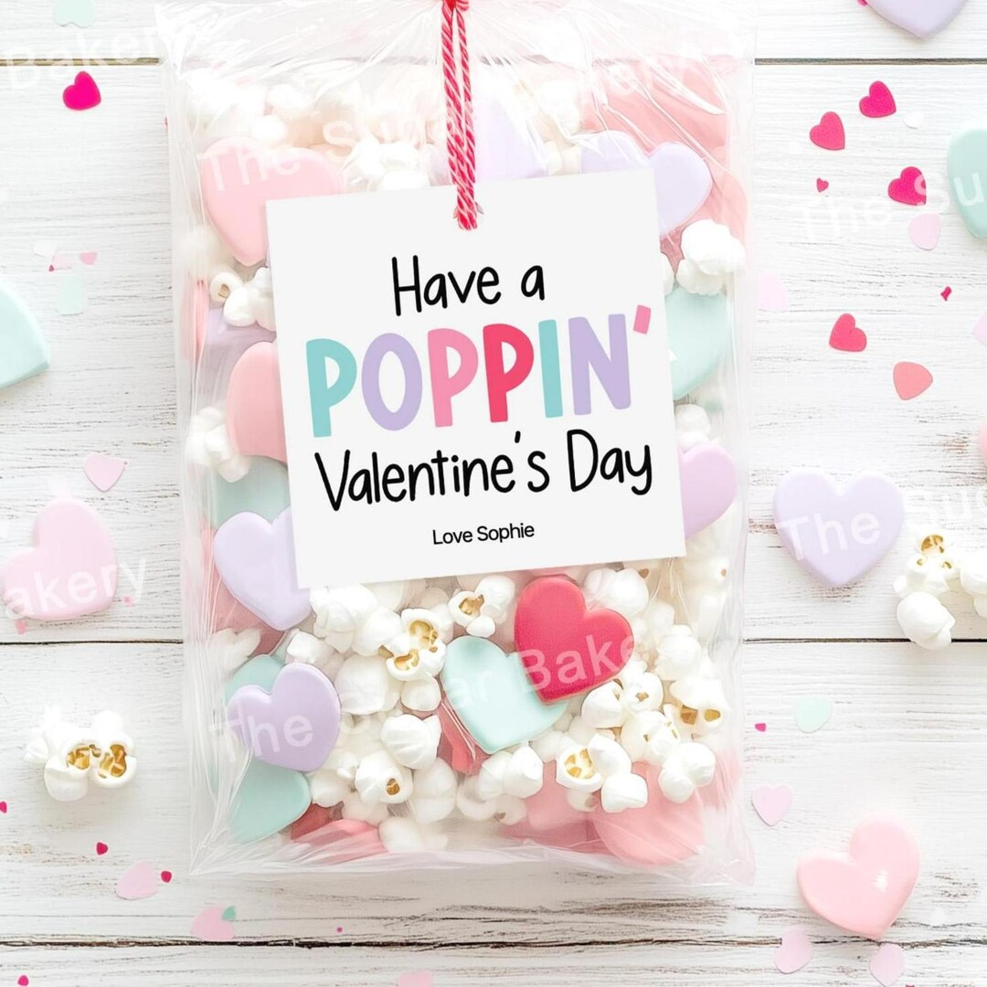Have a POPPIN’ Valentine’s Day Popcorn Printable Tag, Cute Popcorn ...