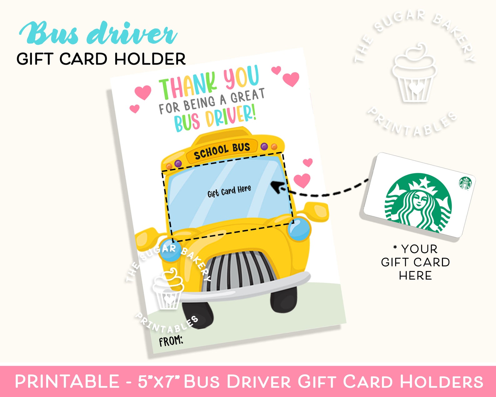 BUS DRIVER GIFT Card Holder Thank You for Being a Great - Etsy