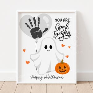 Halloween Handprint Craft You Are Spooktacular Printable Ghost Art ...