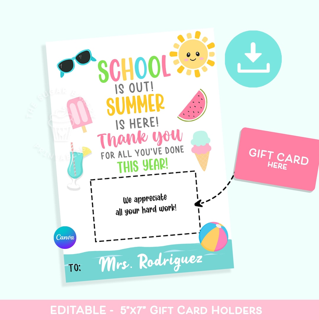 EDITABLE Teacher GIFT CARD Holder, Teacher Coffee Gift Card Holder ...