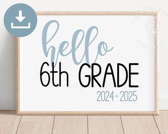 6TH GRADE Chalkboard Sign - Etsy
