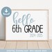 First Day of 5th GRADE Sign, RETRO 5th Grade Printable Sign, Back to ...