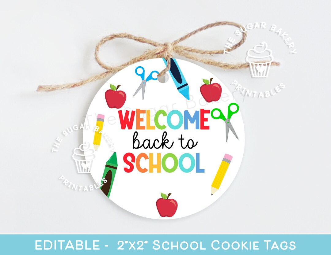 Welcome Back to School TAG, Happy 1st First Day of School Gift Tag ...