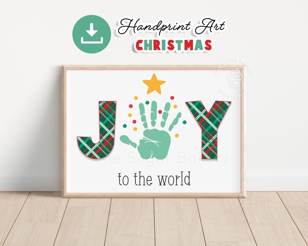 Christmas Handprint Craft JOY to the World Art Plaid Preschool ...
