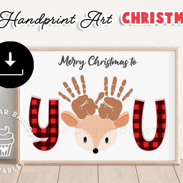 Handprint Art Christmas - Etsy