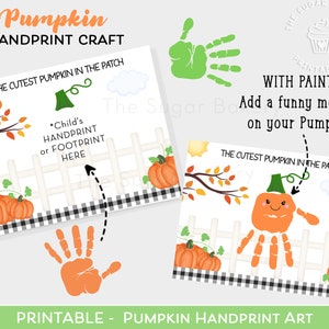 Fall Handprint Craft CUTEST PUMPKIN PATCH Handprint Art Thanksgiving ...