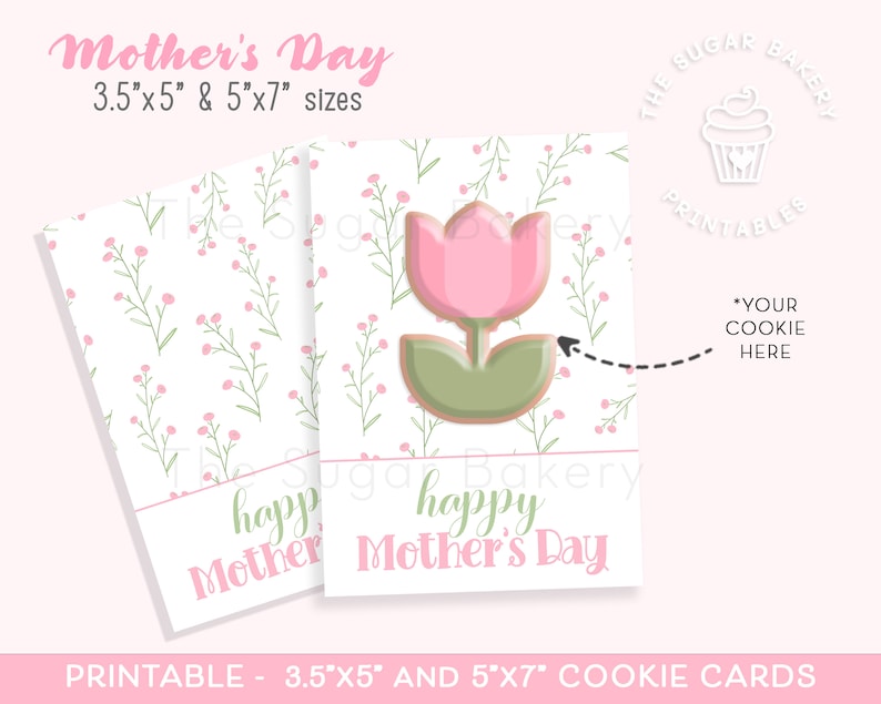 Happy Mother's Day COOKIE CARD Printable - Etsy