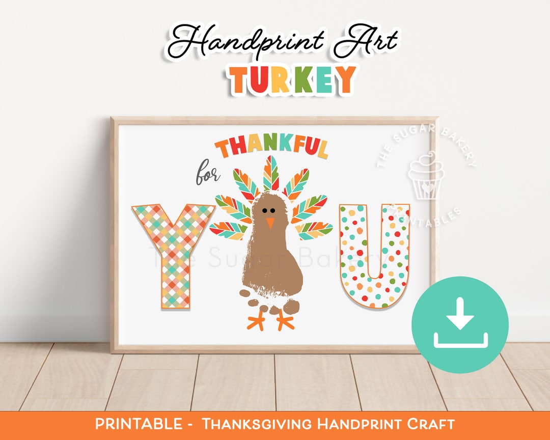 Thanksgiving Turkey Footprint Art, Fall Handprint Craft, Fall Handprint ...