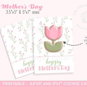 Happy Mother's Day COOKIE CARD, Printable 3.5"x5" & 5"x7" Mother's Day ...