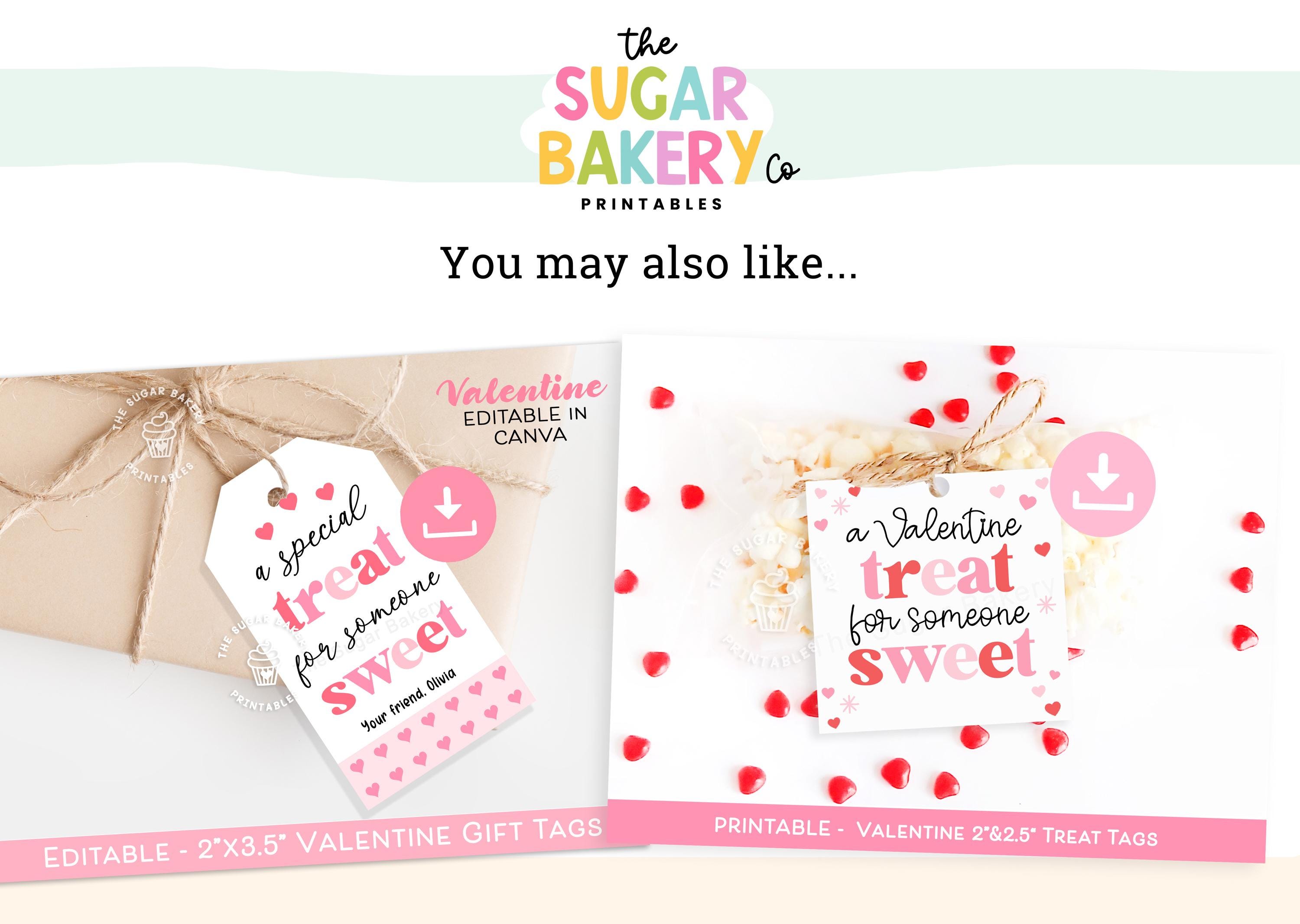 Printable Valentine Treat Tag, A Valentine SWEET Treat Tag, Teacher ...