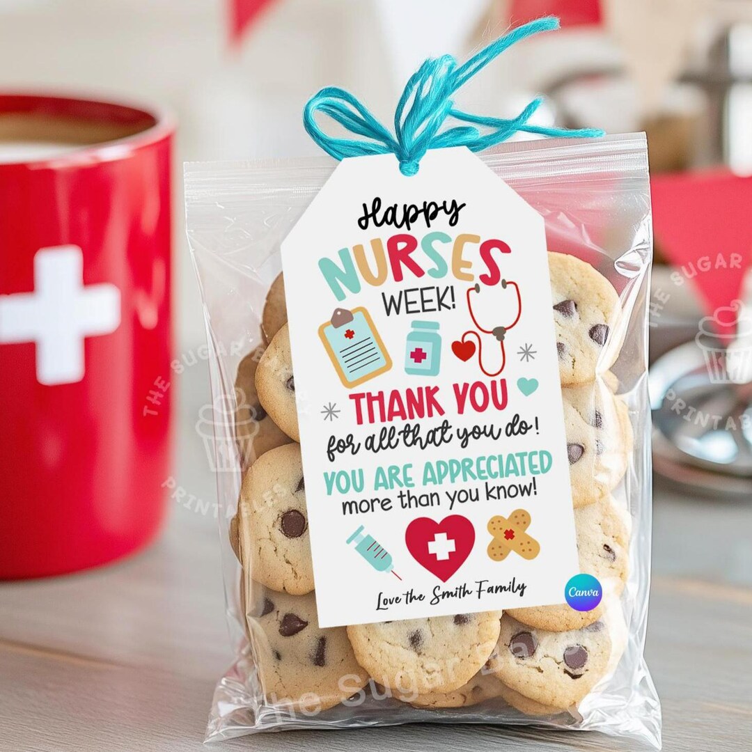 NURSE Appreciation Gift Tags Happy Nurses Week Gift Tags Printable ...