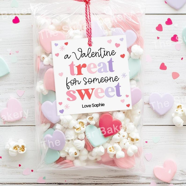 Printable Valentine Treat Tag, A Valentine SWEET Treat Tag, Teacher ...