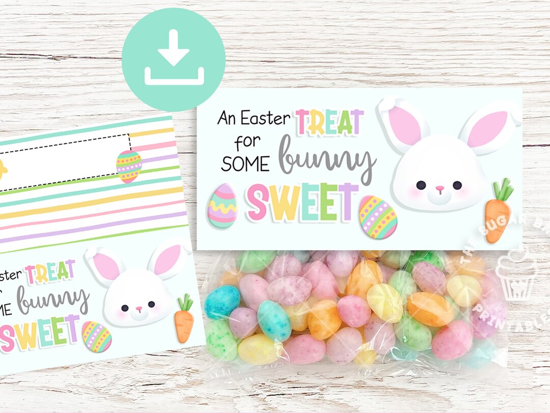 Easter Treat Bag Topper, Easter Cookie Bag TOPPERS, Treat Bag Topper ...