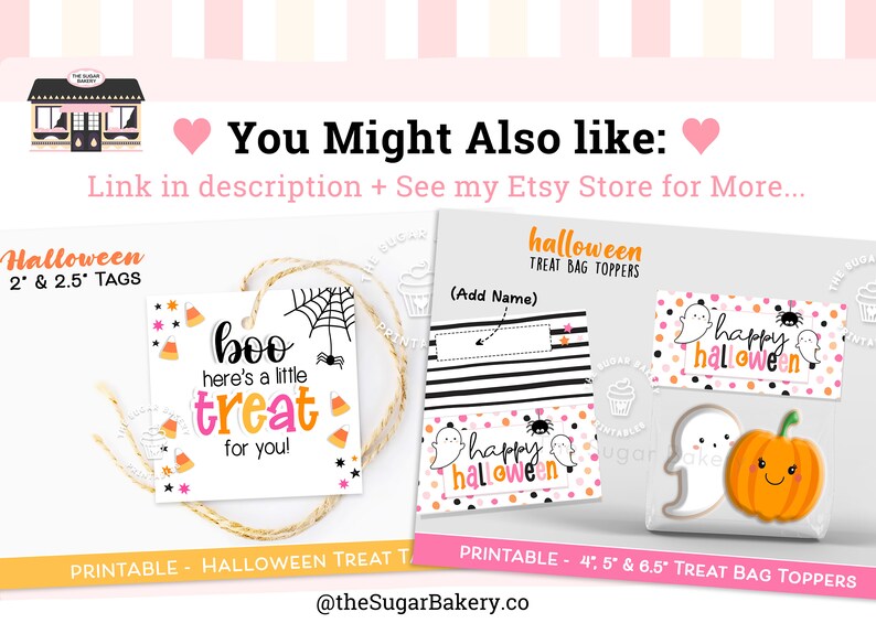 Bugs & Kisses Halloween TREAT Bag TOPPER, Halloween Treat Bag Topper ...