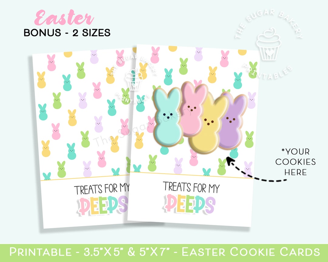 Treat for My PEEPS Cookie Card Easter Cookie Cards Easter - Etsy