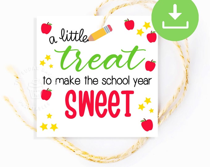 Here's to a Bright SCHOOL Year Printable Tag, Back to School Gift TAGS ...