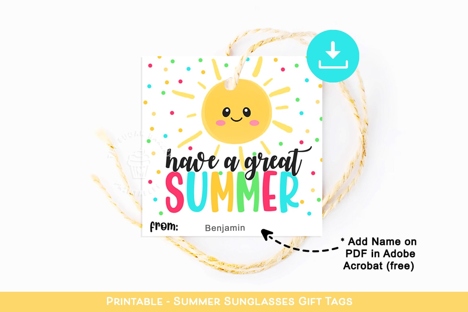 Have a Great Summer Gift Tags, END OF YEAR Sunglasses Tags, Teacher ...