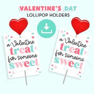 Printable Valentine Lollipop Holder, Valentine Sucker Holder, Valentine ...