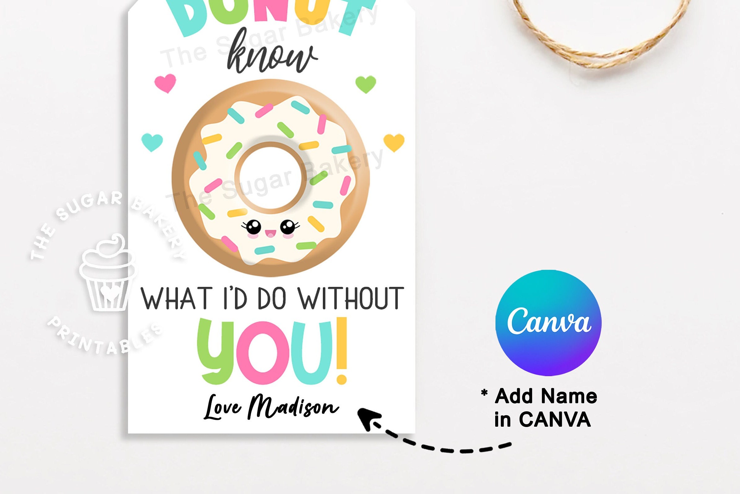 DONUT Teacher Appreciation TAG, Donut Know What I Would Do, Teacher ...