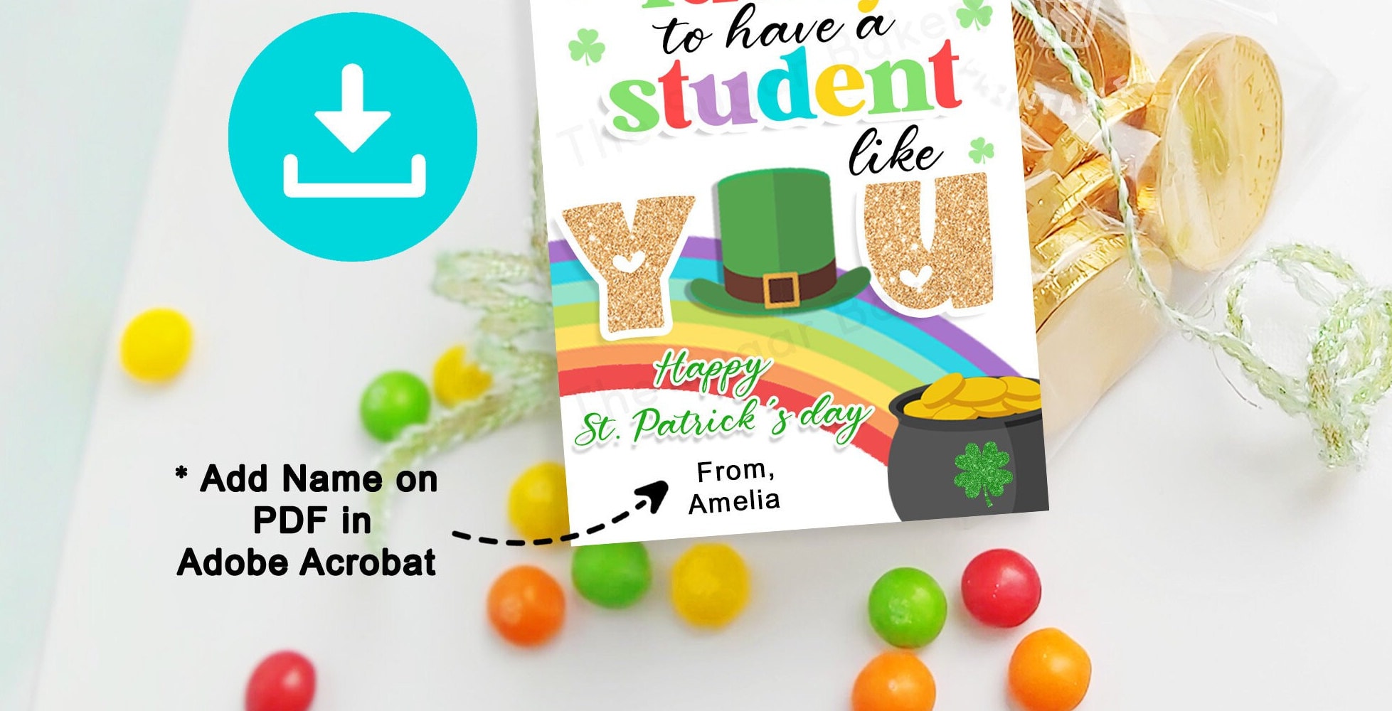 So LUCKY to Have a STUDENT Like YOU Tags, St Patricks Gift for Student ...