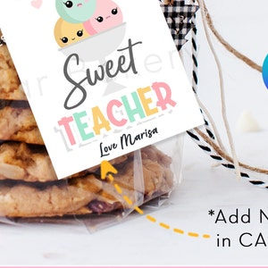 Teacher Appreciation Tags Printable, Thank You for Being a SWEET ...