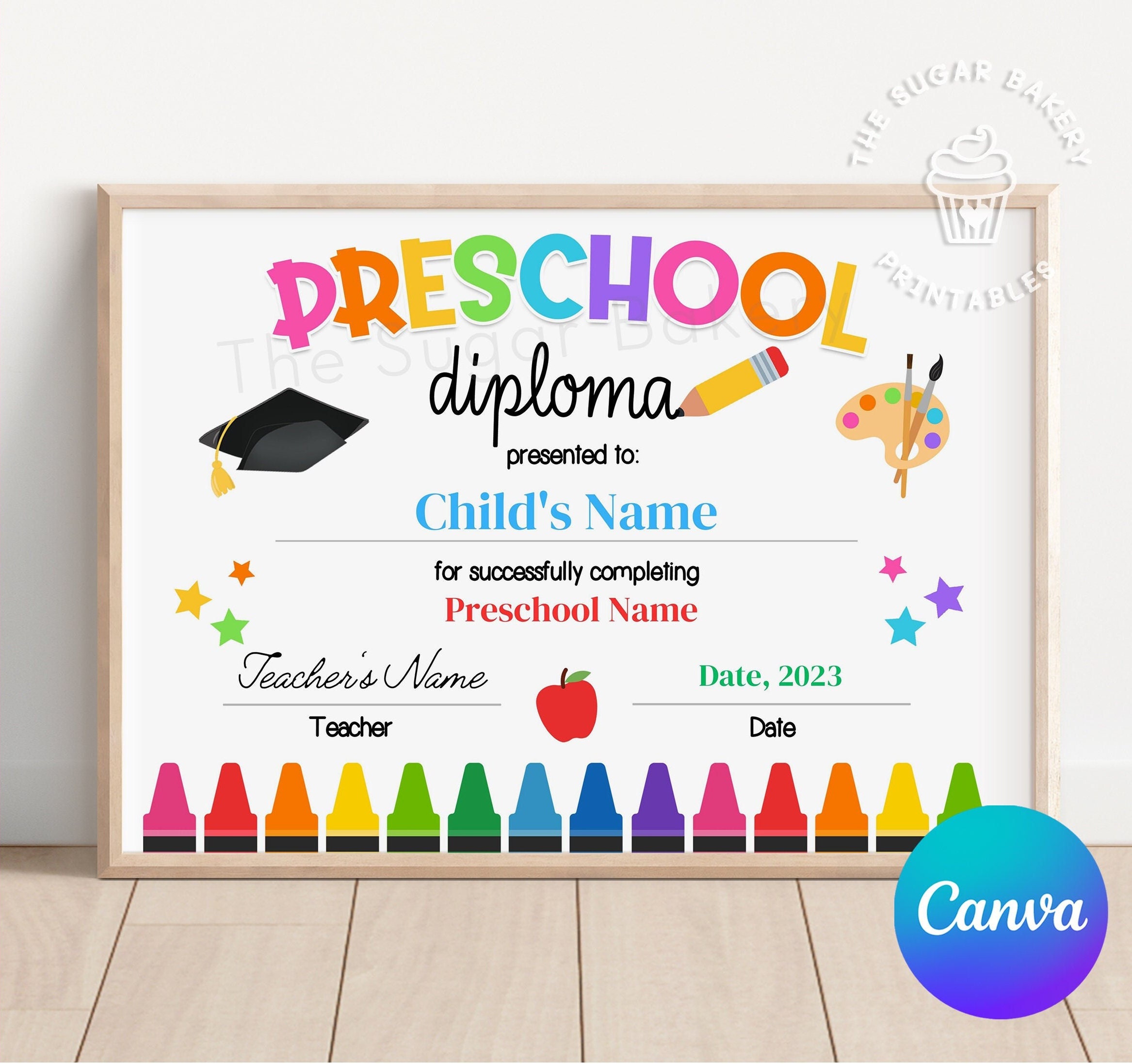 Plantilla De Certificado Preescolar Imprimible Gratis Para Números