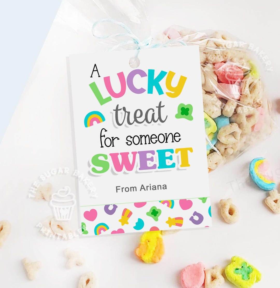 A LUCKY Treat for Someone SWEET Tags, Printable Lucky Charm TAG, St ...