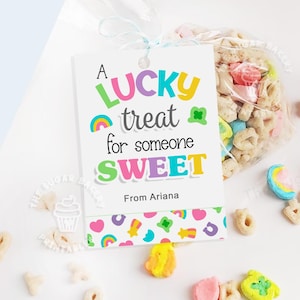 A LUCKY Treat for Someone SWEET Tags, Printable Lucky Charm TAG, St ...