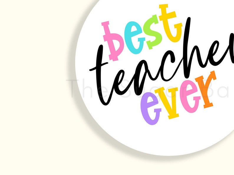 Best Teacher Ever TEACHER APPRECIATION TAG 2x2 - Etsy