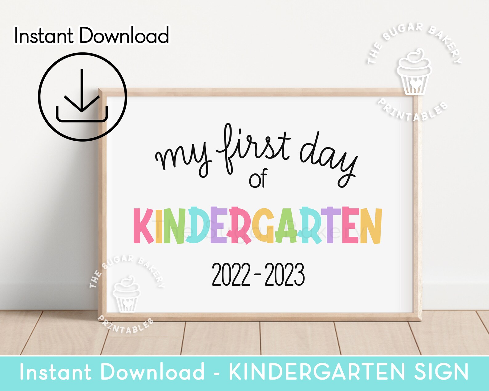 First Day of School Sign KINDERGARTEN 1st Day of Kindergarten - Etsy