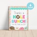 Thanks a HOLE Bunch Donut Sign, Teacher Donut Sign, Staff Appreciation ...