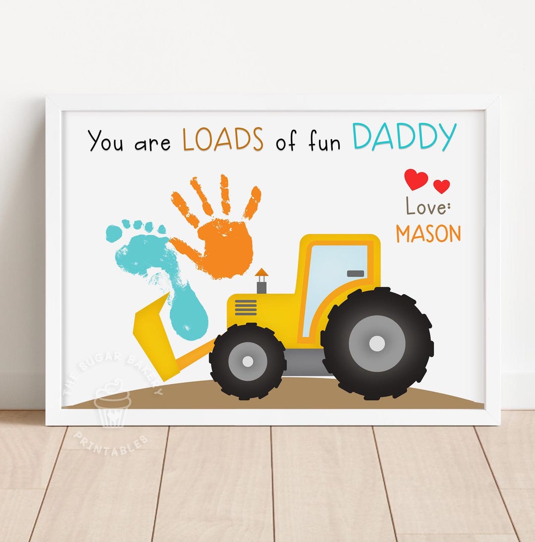 You Are Loads of Fun Daddy, Handprint Craft Gift for Dad, Father's Day ...