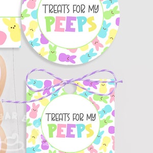 Printable Easter PEEPS Toppers and Tags, Treats for My Peeps EASTER ...