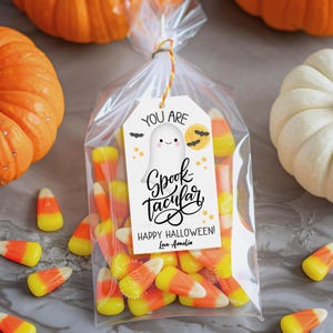 Printable Happy HALLOWEEN Gift Tag, Editable Halloween Favor Tag for ...