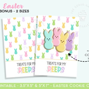 Treat for My PEEPS Cookie Card, Easter Cookie Cards, Easter Bunny ...