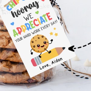 Chip Chip Hooray Tag, Teacher Appreciation Tag, TEACHER Thank You Tag ...
