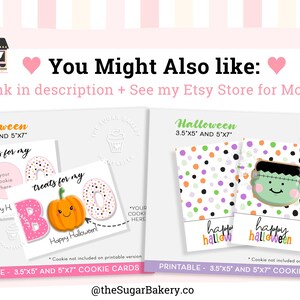 Happy Halloween Cookie Card, 3.5x5 Mini Cookie Card, 5x7 Cookie Card ...