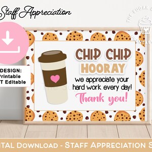 Printable Staff Appreciation Sign, Teacher Appreciation, Chip Chip ...