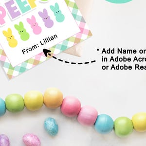 Printable Happy Easter PEEPS Tags, PEEPS Classroom Favor Tags, Treats ...