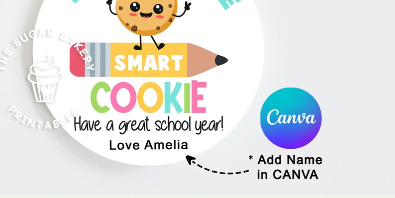 One Smart Cookie First Day of School Tag, One Smart Cookie Tag, Back to ...