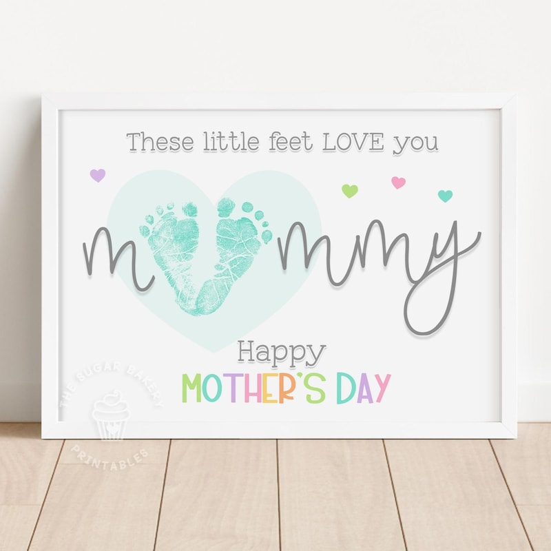 Mothers Day Footprint Art - Etsy