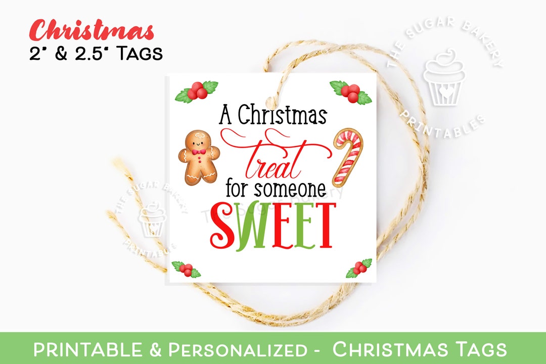A CHRISTMAS Treat for Someone Sweet TAG, Christmas Treat Tag, Christmas ...