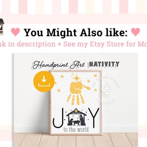 JOY Christmas Ornament Handprint Art, Christmas Handprint Art Craft ...