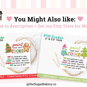 PYO Cookie Kit Cards, PYO Christmas Cookies, Paint Your Own ...